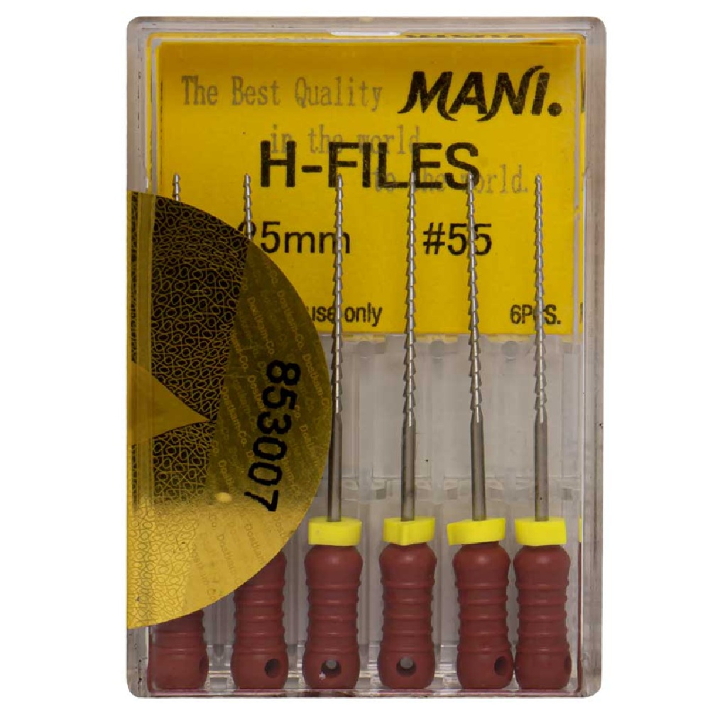 اچ فایل دستی مانی MANI H-Files - مواد و تجهیزات دندانپزشکی دنت زون